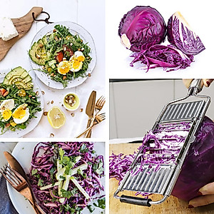 Ubrand Multifunctional 4 in 1 Vegetable Slicer Cheese Grater Potato Grater Peeler Adjustable Kitchen Tool fit for Salad Fries Chips and All Vegetable