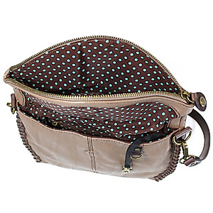 Chala Charming Crossbody Bag Shoulder Handbag With Flap Top and Zipper Brown (Coin Purse_ Dinosaur Triceratops)