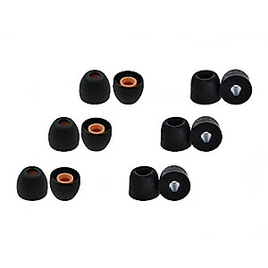 12 pcs Small Size (S-BHB-BMF-sB) Hybrid and Memory Foam Replacement Set Adapters Earbuds Ear Tips Compatible with Sony in-Ear Earphones Headsets