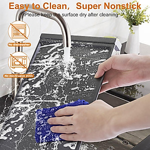 UPGRADED WB31X24738 Griddle Replacement for GE Appliance Gas Range Center Griddle,9 ×19.5 inch Griddle Compatible with GE Stove Parts, Aluminum with Food Grade Nonstick Griddle Cooktop Plate Flat