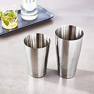 Barfly Shaker Cocktail Tin, Set (18 oz and 28 oz), Stainless Steel,M37009