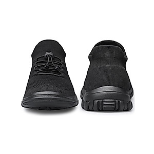 SILLENORTH Mens Womens Water Shoes Quick-Dry Sock Aqua Water Sneakers Slip-on Casual Walking Shoes for Diving Swimming Surfing Yoga Beach Sea Sports Black