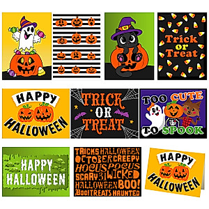 JOYIN 72 Pcs Halloween Holiday Festive Greeting Cards for Halloween Party Supplies and Party Favor, Trick or Treat Invitations and Birthday Gift