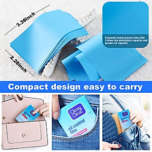 Oil Control Film Replacment for Clean & Clear Oil-Absorbing Sheets,2 Pack(total 120sheets)Oil Blotting Sheets For Face,9%Larger Makeup Friendly High-performance Handy Face Blotting Paper for Oily Skin