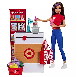 Barbie Doll Skipper & Playset, Target Supermarket with 25 Grocery Store-Themed Accessories Including Food, Check-Out Counter & Shelves