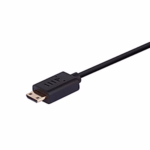 Monoprice 4K Small Diameter High Speed HDMI to Mini HDMI Passive Cable - 0.5 Feet - Black | 4K@60Hz, 18Gbps, 40AWG, HDR, for Home Theater, TV - UltraFlex Series