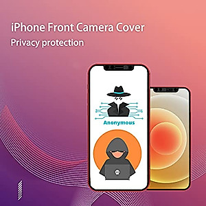 Phone Front Camera Cover,Webcam Cover Compatible for iPhone X/XS/XR/XS Max, iPhone 11/11 Pro/11 Pro Max,iPhone 12/12 Mini /12Pro /12Pro Max,Protect Privacy and Security,Not Affect Face ID(Black)