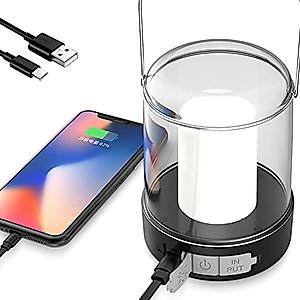LED Camping Tent Lantern Rechargeable, LED Camping Lights with 2400mA Power Bank, Portable Outdoor Waterproof LED Lantern for Camping,Hiking,Storms,Hurricane,Power Failure