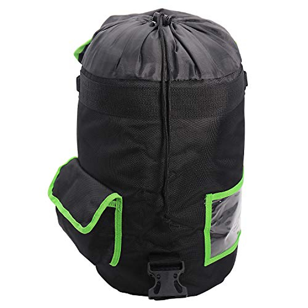Hilmor HVAC/R Refigerant Tank & Utility Backpack with 8 Carabiner Loops & Storage Pocket, Black & Green, 1891628