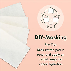 Rael Skin Care, Cotton Pads for Face - Facial Sponge Pads, Square Cotton Pads for Face Toner, Makeup Remover and Facial Cleansing, Lint Free, Soft and Thin, Rayon (200 Count)