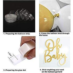 Baby Shower Balloon Boxes Party Decorations, Oh Baby Party Balloon Boxes White and Gold Balloons Palm Leaves Ivy Garland for Oh Baby Shower Party Decorations Boy Girls