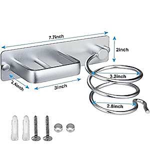 Hair Dryer Holder Wall Mounted Blow Dryer Holder Curling Iron Holder Bathroom Hair Tool Organizer Hair Care & Styling Tool Organizer for Hair Dryer, Flat Irons, Curling Wands