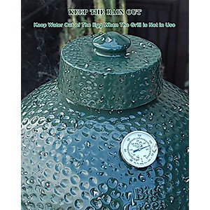 Ceramic Damper Top for Medium Large and XLarge Big Green Egg,Dual Function Ceramic Grill Top Damper,Kamado Accessories Charcoal Grill Top Parts Replacement for Easy Grasp and Anti-Hot