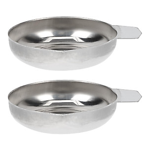 RORPOIR 2pcs Stainless Steel Weighing Pan Weighing Pan Balance Weigh Plate Scale Replacement Tray Measuring Powder Plate Metal Powder Pans Jewelry Scale Tray Scale Pan Diamond Dial Mini