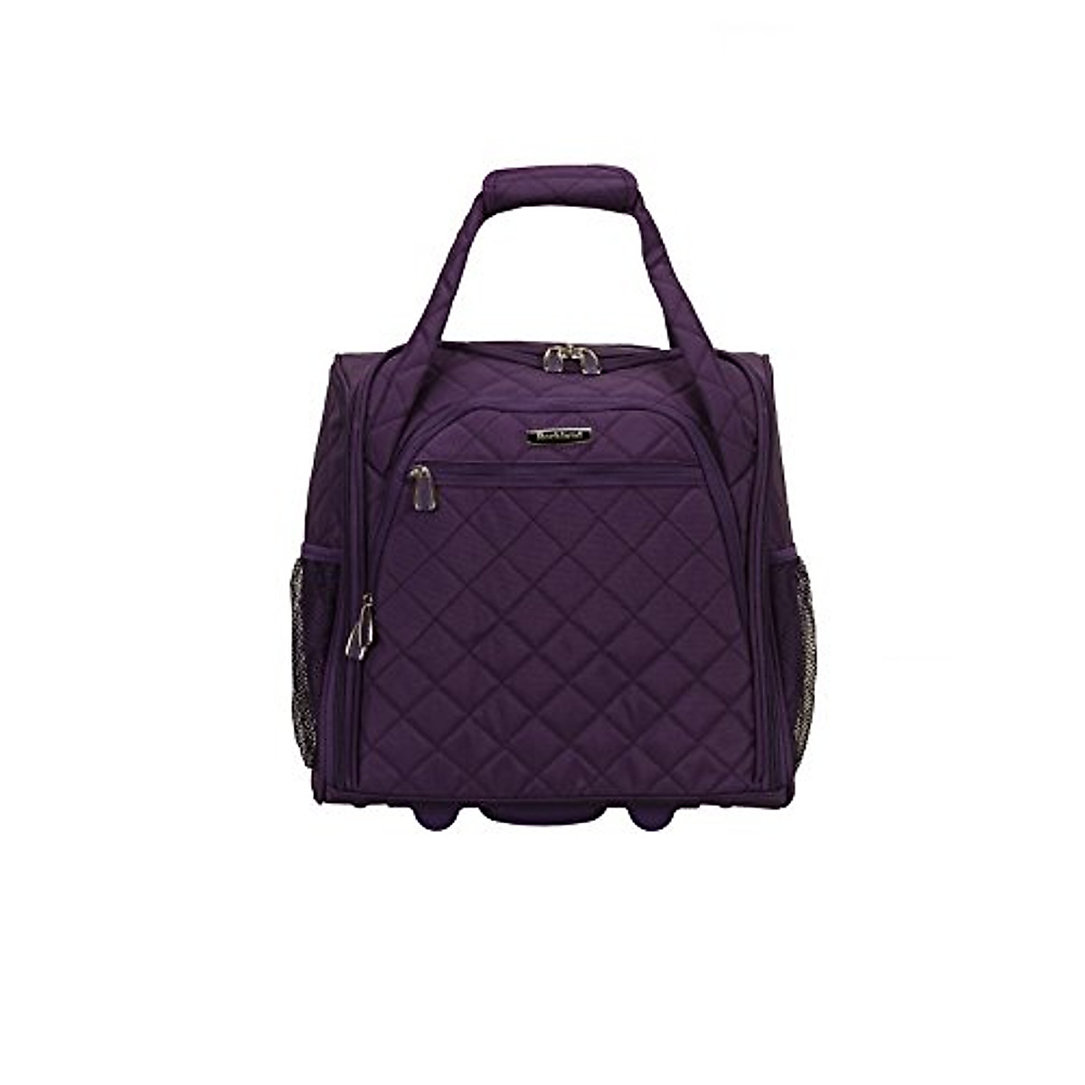 Rockland Melrose Upright Wheeled Underseater Carry-On Luggage, Purple, 15-Inch