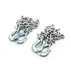 Red Hound Auto 2ea 5/16 Inches x 36 Inches Trailer Heavy Duty Safety Chains Slip Hook 10,000 lb Pair