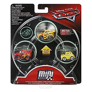 Disney Car Toys Mini Racers Vehicles, 3 Pack - McQueen, Luigi, Cruz Storm Exclusive