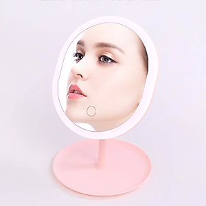 FQYYDD Illuminated Makeup Mirror Led Makeup Mirror Usb Touch Stand Up Adjustable 1Pcs
