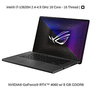 HIDevolution ASUS ROG Zephyrus G16 GU603VV 16" FHD+ 165Hz, 2.4 GHz i7-13620H, RTX 4060, 32 GB DDR4 RAM, 1 TB PCIe SSD, Windows 11 Home