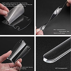 OURASHERO 14PCS Car Door Handle Cup Scratches Protective Films High Viscosity Transparent Soft Anti Scratches Rear View Mirror Door Side Sticker Door Handle Protective Pad Universal Door Cup Protector