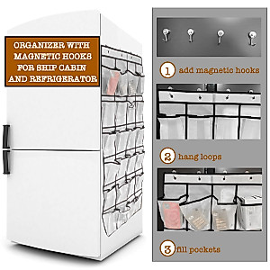 CUIDEWEIER Cruise Essentials Over the Door Shoe Organizer Holder Magnetic Hooks for Cabin,Disney/Royal Caribbean/Carnival/Princess/NCL/Celebrity/MSC/Norwegian Items Must Have,Hanging Decoration Magnet