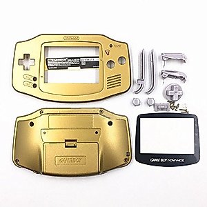 Replacement Housing Shell Case Cover Skin for Gameboy Advance GBA Console Color Gold Plastic
