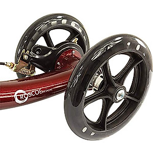 Roscoe Medical Knee Scooter for Adults for Foot Surgery, Foldable & Adjustable Knee Walker for Broken Foot & Leg Injuries, Crutch Alternative, Knee Rover, Dual Pad, (Up to 350lbs, 8' Wheels), Black