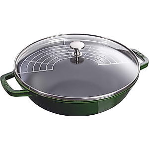 STAUB Cast Iron, Wok, Basil, 30 cm