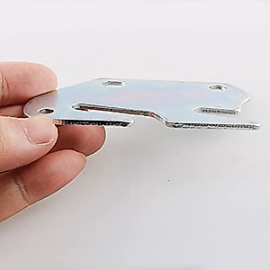 JJHXSM 2pcs Iron Bed Frame Hooks Wooden Bed Rail Hook Plates 3.8x2.3x0.08 Inches for Headboard Replacement Hanging Piece Bed Rail Hook Plate