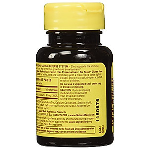 Nature Made Zinc Tabs - 30 mg - 100 ct