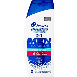 Head & Shoulders Old Spice Pure Sport Dandruff 2 in 1 Shampoo and Conditioner, 21.9 fl oz