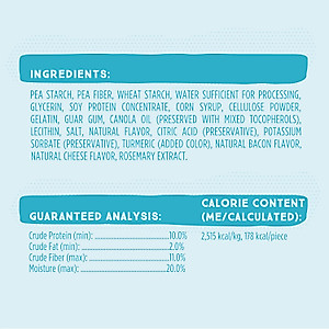 Ultra Chewy Pawsible Chewy Curls - Plant-Based Dog Treats Made in USA, Bacon and Cheese Flavor - Healthy, Wholesome Reward, Easy to Digest Rawhide Free Snack - 7 Count