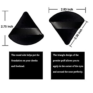 Spa Headband for Women, Makeup Headbands with Triangle Powder Puff, Sponge and Terry Towel Cloth Fabric Hair Band and Versed Headband for Face Washing, Makeup Removal, Shower, Skincare (Black)