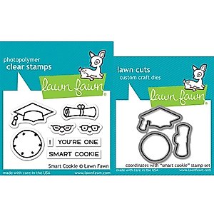 Lawn Fawn Clear Stamp & Die Set - Smart Cookie LF1175 & LF1176
