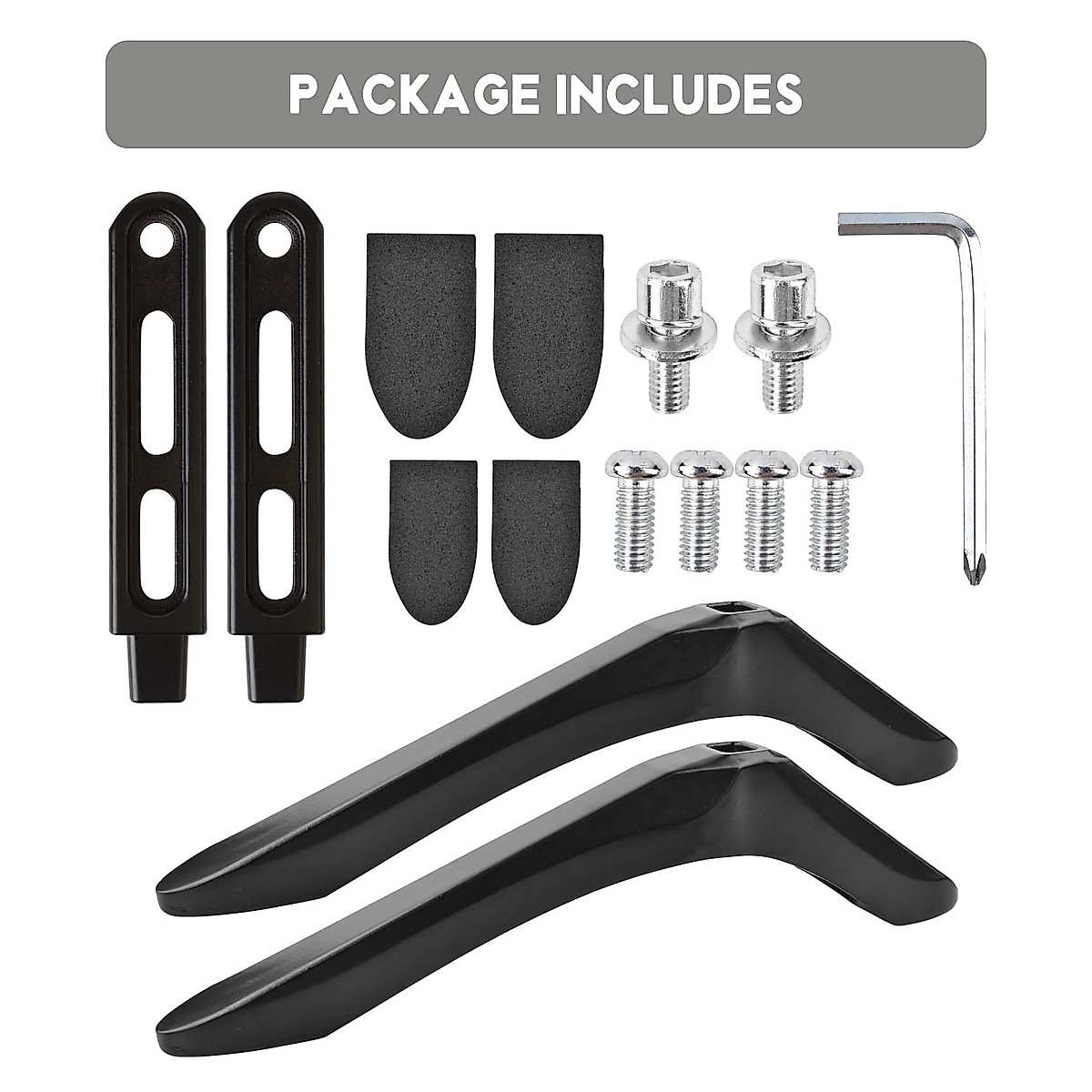 TV Stand, Base Table Top TV Stand, TV Legs TCL LCD LED Flat Screen TVs, TV Stand Mount Legs with Screws, Suitable for Small Sized TVs