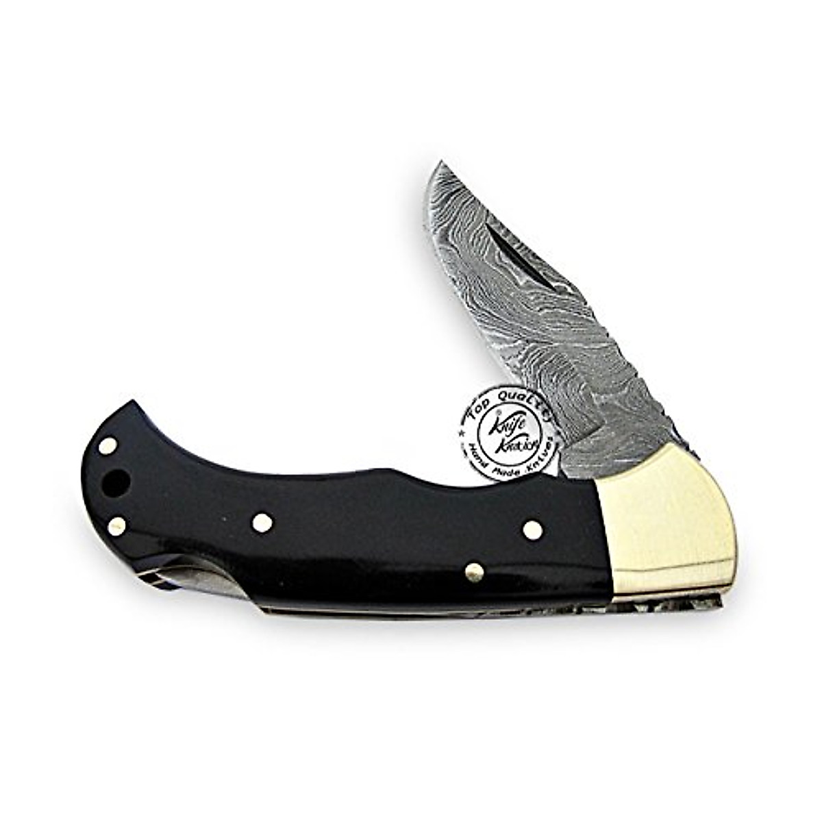 Buffalo Horn 6.5'' 100% Handmade Damascus Steel Folding Pocket Knife 100% Prime Quality