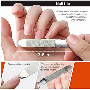 Nail Clippers Set, Toe Nail Clippers for Thick Nails for Seniors, Mess-Free Nail Clippers,Toenail Clippers, Nail Clippers for Men, Nail Clippers with Catcher, Toenail Clippers for Thick Toe Nails