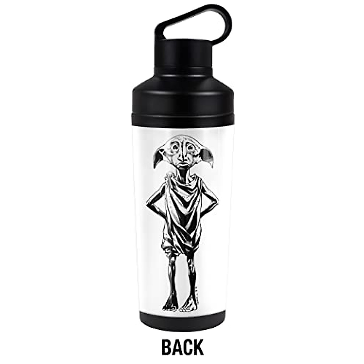 Harry Potter OFFICIAL Dobby 18 oz Insulated Water Bottle, Leak Resistant, Vacuum Insulated Stainless Steel with 2-in-1 Loop Cap