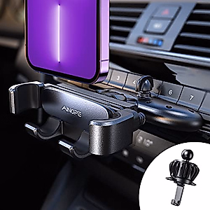 AINOPE CD Phone Holder for Car CD Slot Phone Holder One-Hand Operation 2-in-1 Stable Vent Car Phone Holder Mount Compatible with iPhone 14/13 4-7 Inch Phones