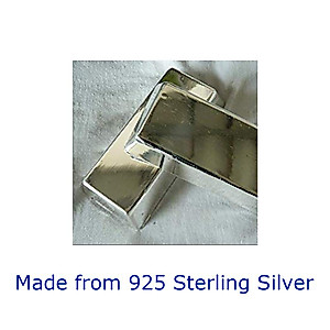 WRISTCHIE 925 Sterling Silver Tiny Minimalism Floating Heart Necklace 17.5" (Silver) (Box Chain)