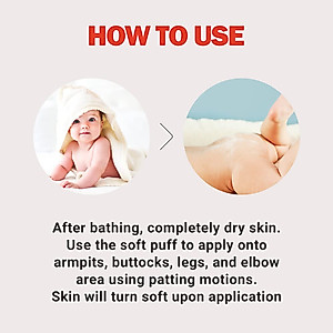 ATOPALM Derma Soothing Powder Pact, 0.8 Oz, Talc Free Baby Dusting Powder with Cornstarch, Panthenol for Calming Sweat Rash, to Prevent Prickly Heat, 23g