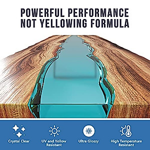 Epoxy Resin 16OZ - Crystal Clear Epoxy Resin Kit - Self-Leveling, High-Glossy, No Yellowing, No Bubbles Casting Resin Perfect for Crafts, Table Tops, DIY 1:1 Ratio