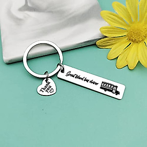 Appreciation Gift Keychain School Bus Driver Keyring for Best Friend Brother Thank You Gift for Husband Retirement Gift End of The School Year Gift Birthday Gift Back to School Gift Christmas Jewelry
