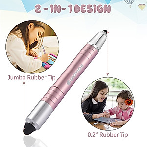Stylus Pen for ipad, Easy Grip Kids Stylus Pens for iPhone IPad Air Capacitive Touch Screen Stylus for Kid Student Drawing Writing, Stylist Pen for Chromebook Android Fire Edition Tablet - Rose Gold
