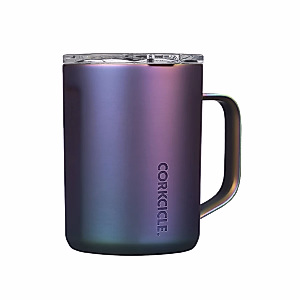 Corkcicle Triple Insulated Coffee Mug with Lid and Handle, Dragonfly, 16 oz – Stainless Steel Travel Mug Keeps Beverages Hot for 3+ Hours – Non-Slip, Easy-Grip, Spill-Resistant Tumbler