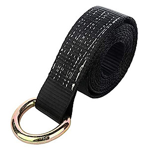 OCPTY 4 x Lasso Straps Wrecker Car Hauler Truck Tow Dolly Tire Wheel Tie Down Strap Black (2in. X 8ft.)