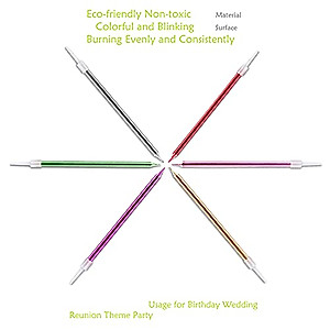 SHARESYNC Metallic Birthday Candles in Holders Birthday Cake Candles Long Thin Cupcake Candles for Wedding Party Decoration(24 Pieces) (Green)