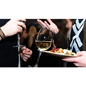 Wine or Champagne Glass Holder and Stainless Steel Plate Clip Designed as an Elegant & Sturdy Wine Saver. Perfect Wine Accessories and Gifts for a Friendly Dinner or Party. (Pack of 3).