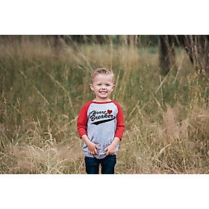 7 ate 9 Apparel Kids Heart Breaker Happy Valentine's Day 2T Red Raglan