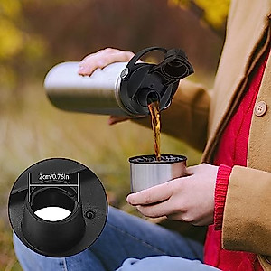 Spout Lid for Water Bottle, Fits 14 oz/18 oz/22 oz/32 oz/40 oz/64 oz Bottles(Caliber 58.3-58.8), Wide Mouth Sport Bottle Replacement Flip Top Lids with Push Button & Lock